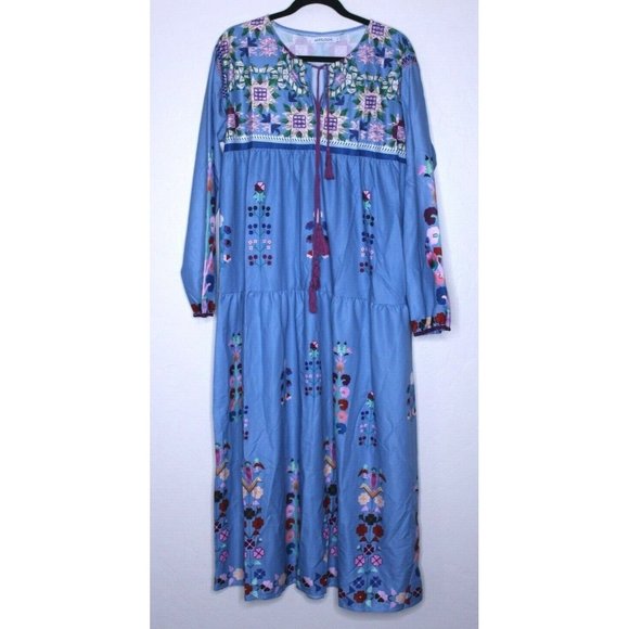 MISSLOOK | Dresses | Misslook Size L Boho Festival Hippy Maxi Dress ...